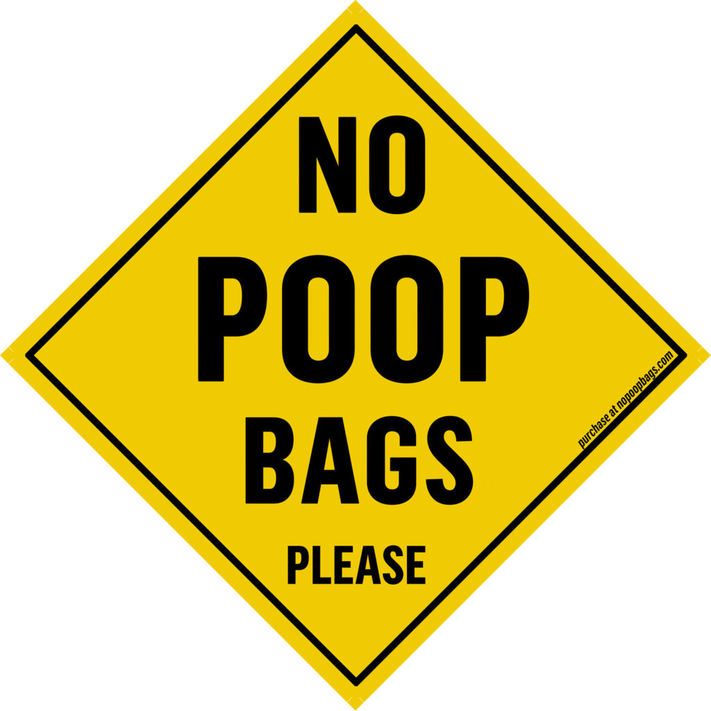 No Dog Poop Bags in your Trash Can – Use this sticker to stop people ...